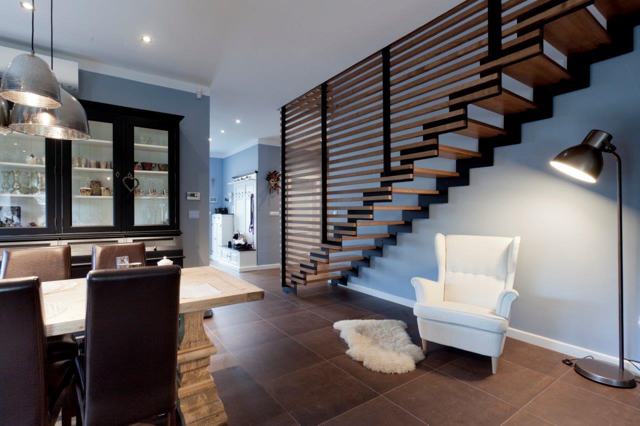 Laser staircase with atypical railing | JAP